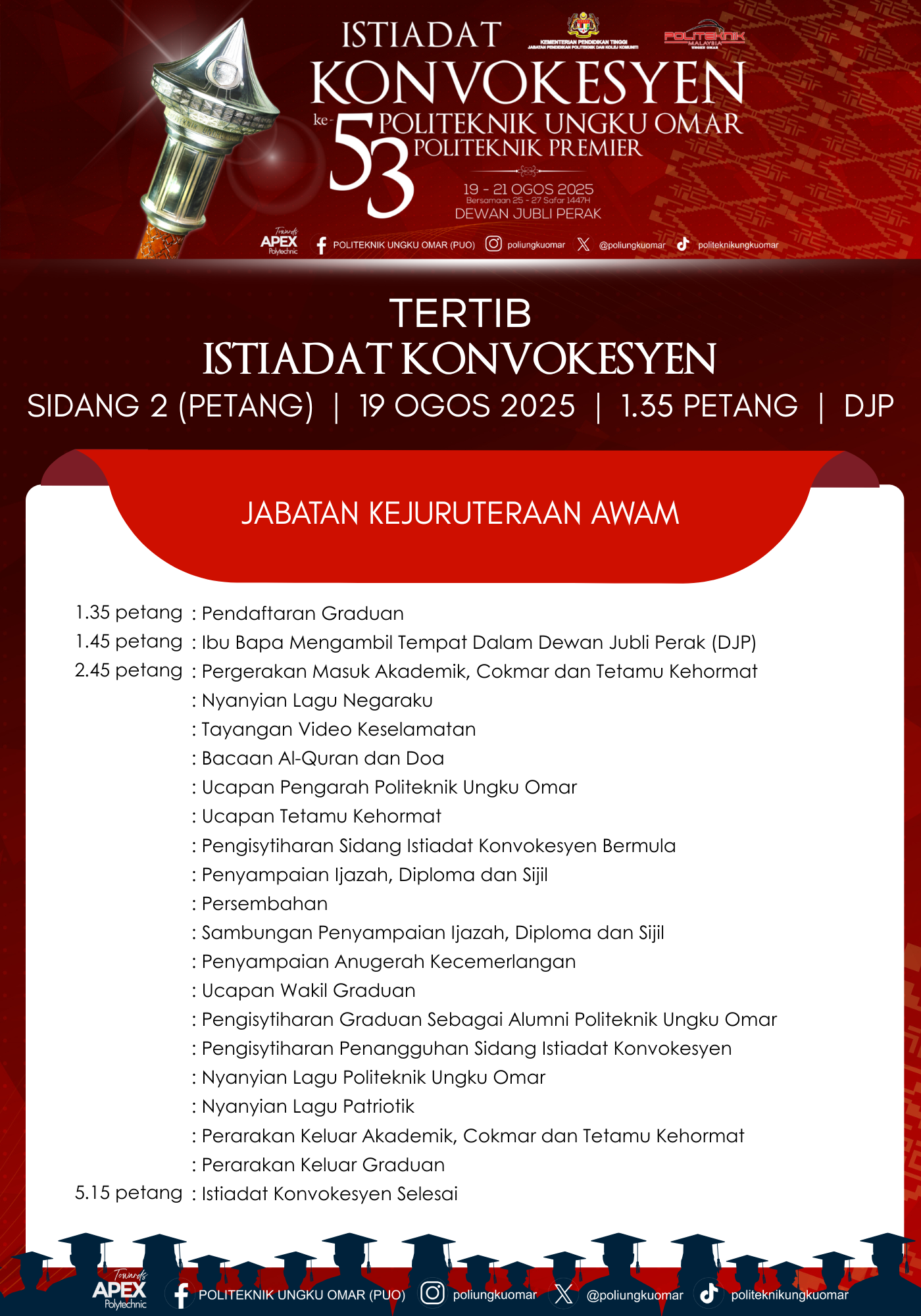 PUO | Tertib Semasa Istiadat